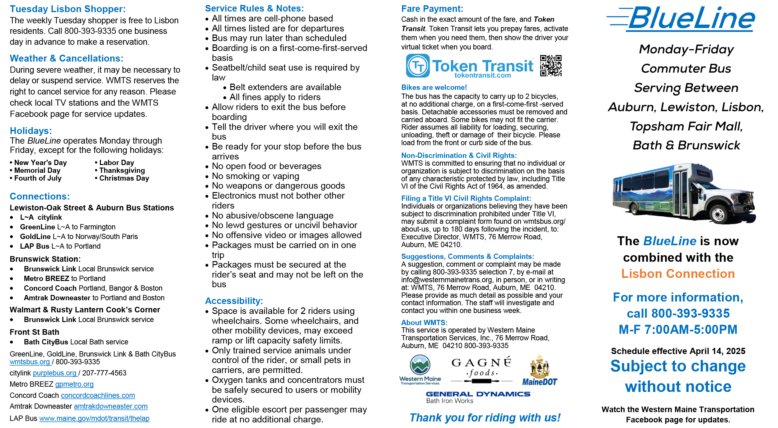 BlueLine Commuter - Western Maine Transportation Services